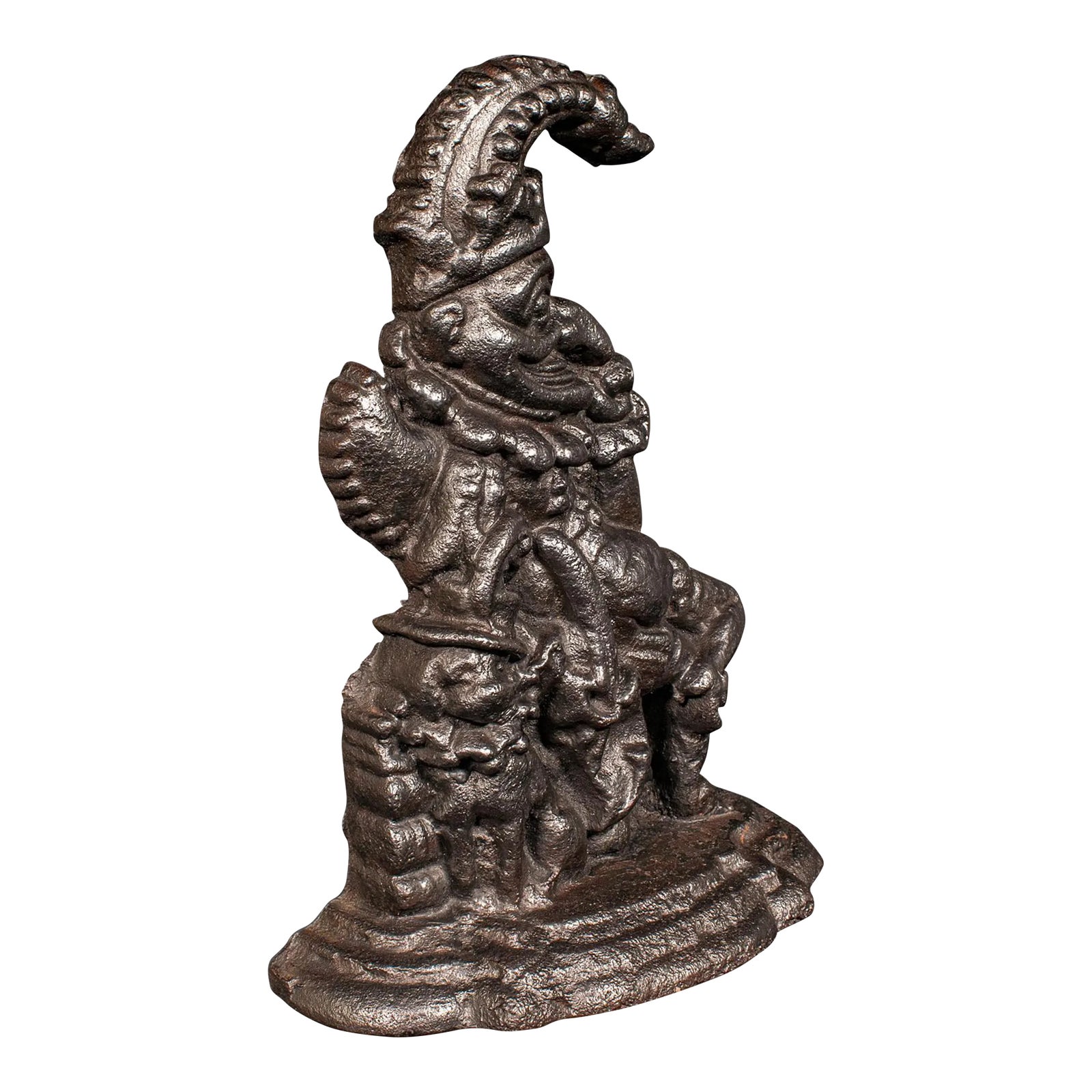 1860's Heavy Antique Mr Punch Doorstop | Chairish