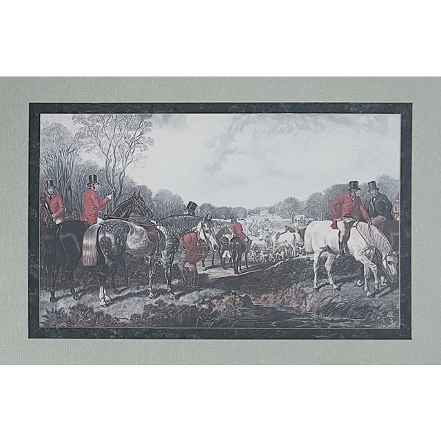 Vintage English Hunting Scene Print | Chairish