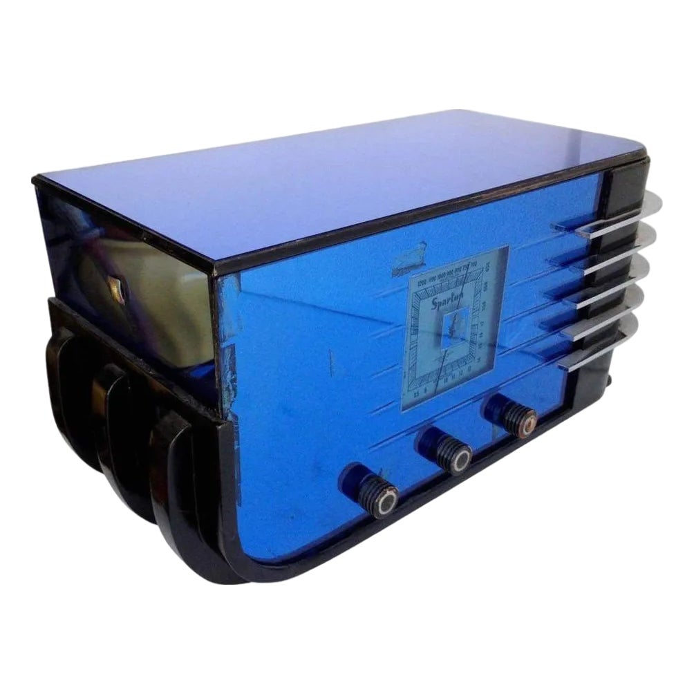 1936 Sparton Model 557 "Sled" Cobalt Glass Deco Radio by Walter Dorwin ...