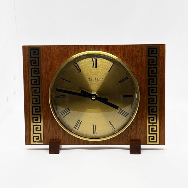 Electric Mantel Clock Weimar, Germany 1970s | Chairish