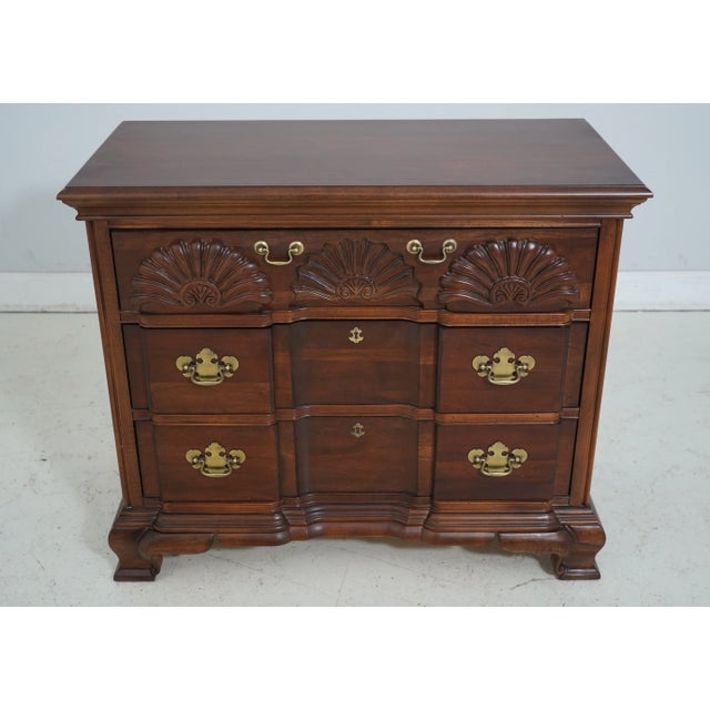 American Drew Cherry Blockfront Goddard Chest | Chairish