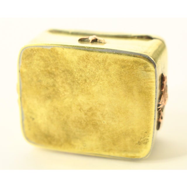 Antique Japanese Meiji Mixed Metal Snuff Box, Brass & Copper | Chairish