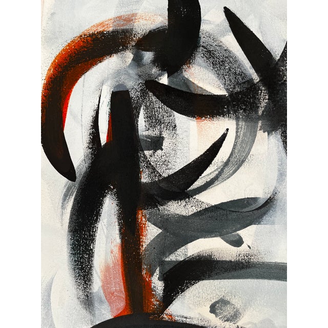 Manuscript Abstract Painting | Chairish