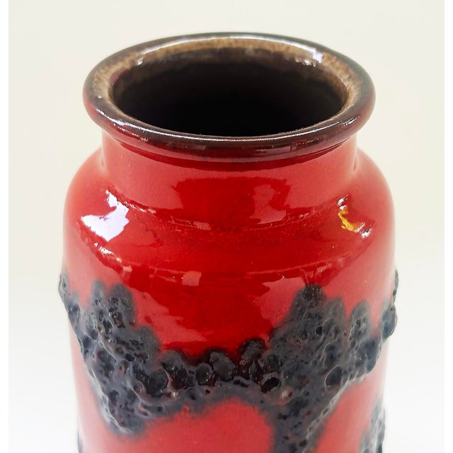Mid-Century Modern Scheurich Keramik Fat Lava Vase, West Germany | Chairish