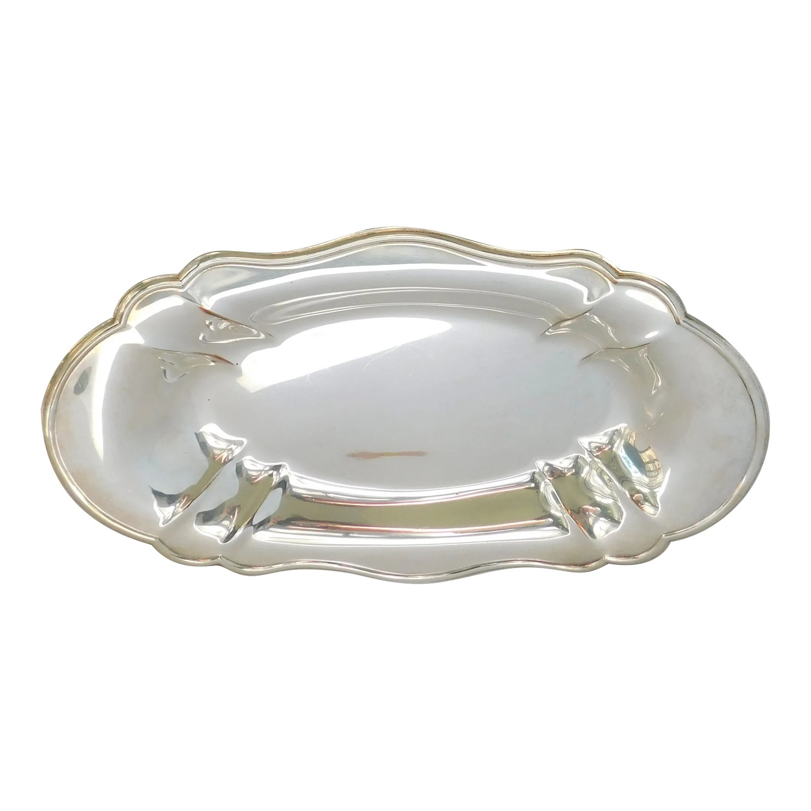 Taunton Silversmiths Silver Plate Vintage Scalloped Bread, Serving Tray ...