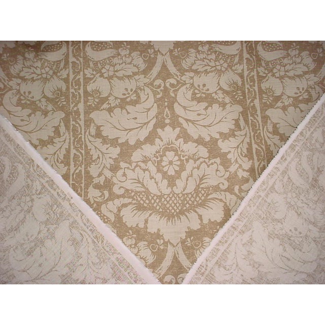 Brunschwig Et Fils Elgin Damask in Coffee - Lotus Floral Linen Hand ...