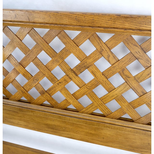 Henredon Lattice Queen or Full Size Headboard Bed | Chairish