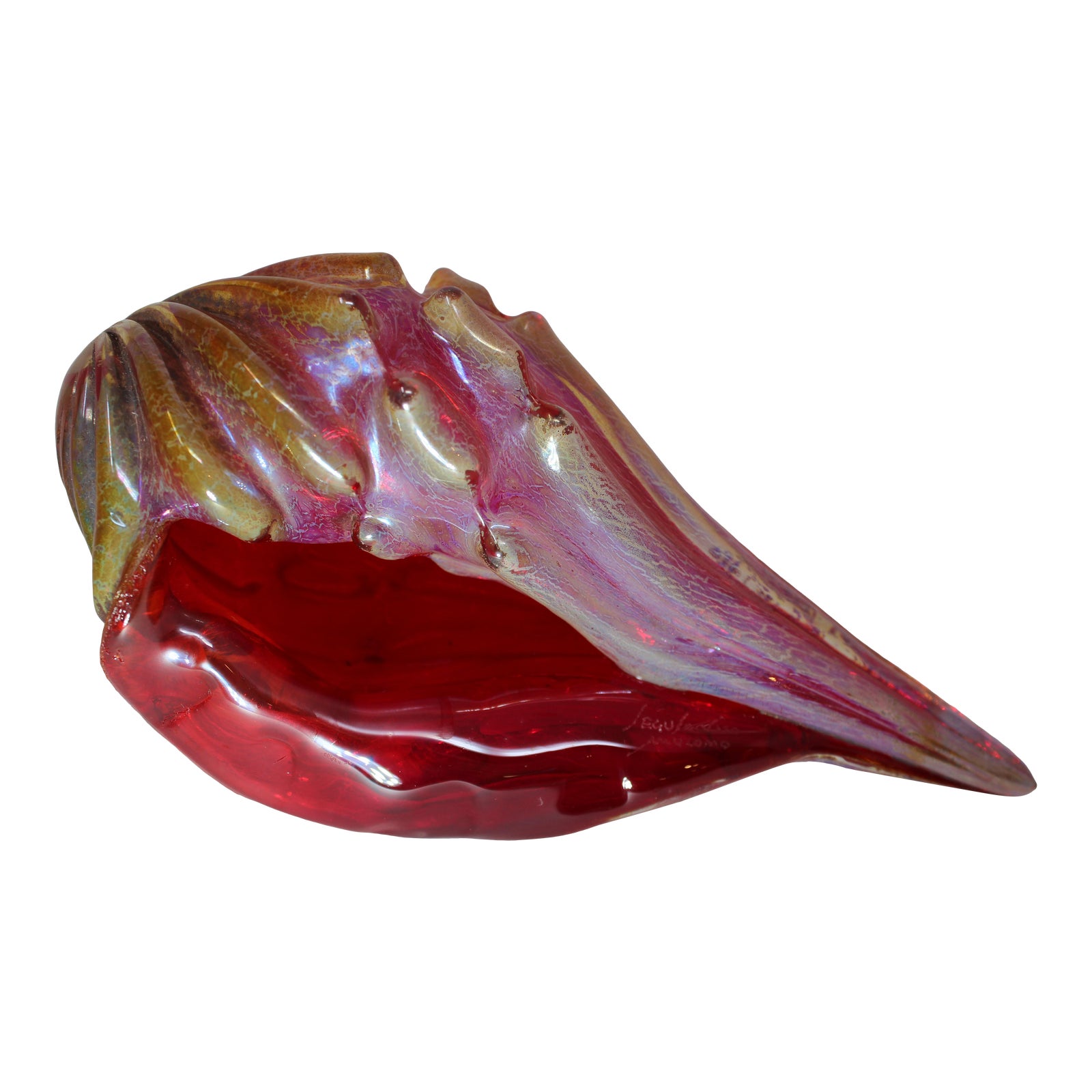 Murano Glass Sea Shell by Seguso Viro | Chairish