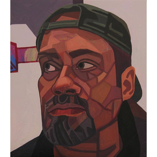 2021 "Portrait of Jonathan"Colorful Contemporary Angular Abstract ...