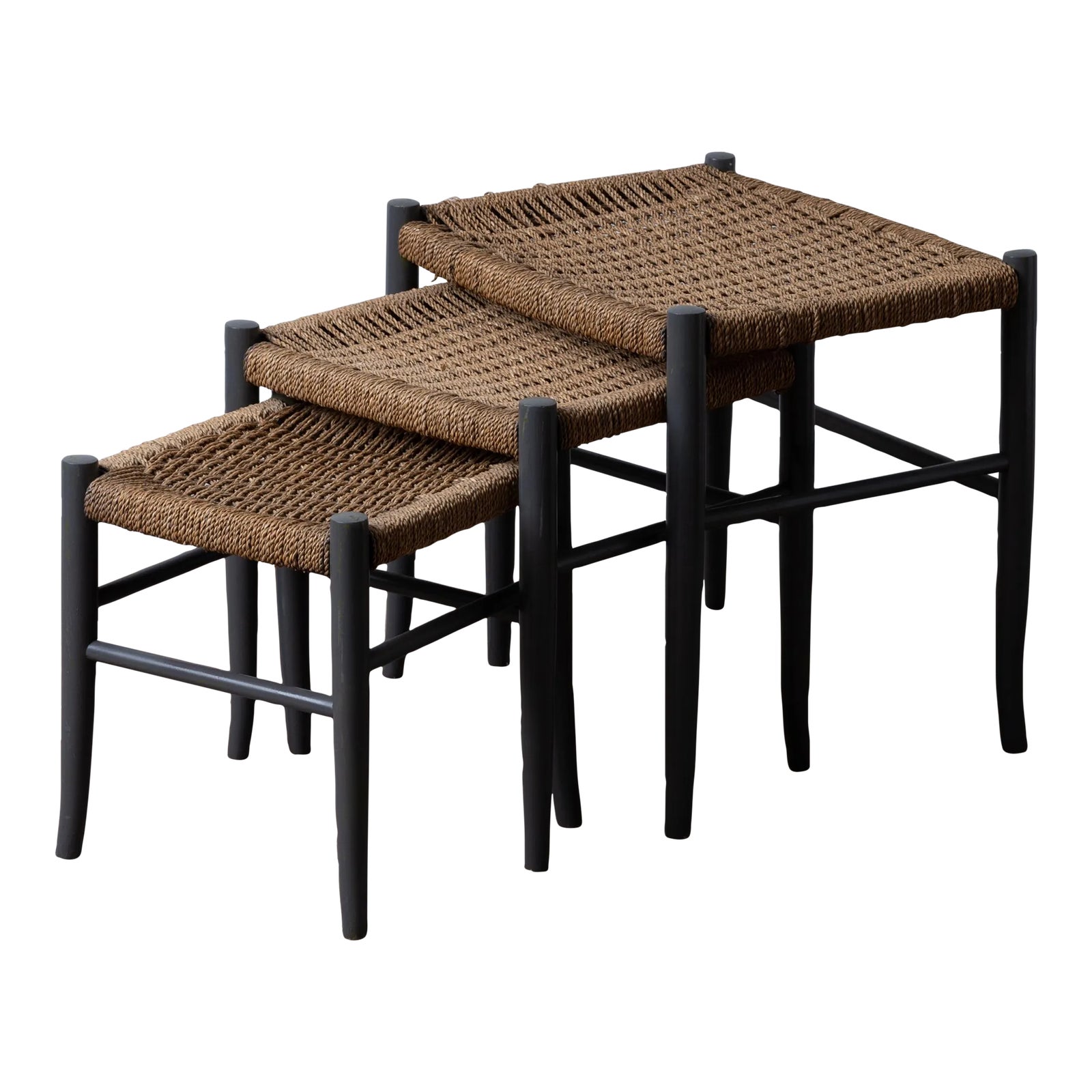 Gio Ponti Style Nesting Stools - Set of 3 | Chairish