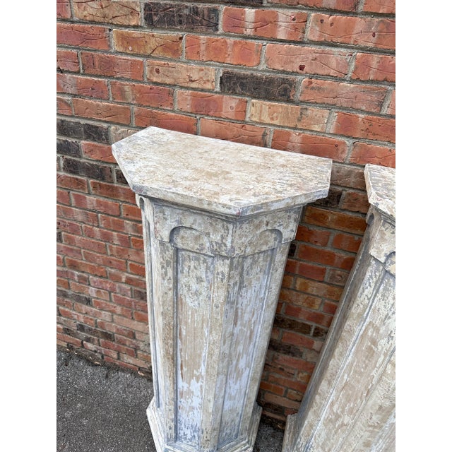 Pair English Wooden Columns | Chairish