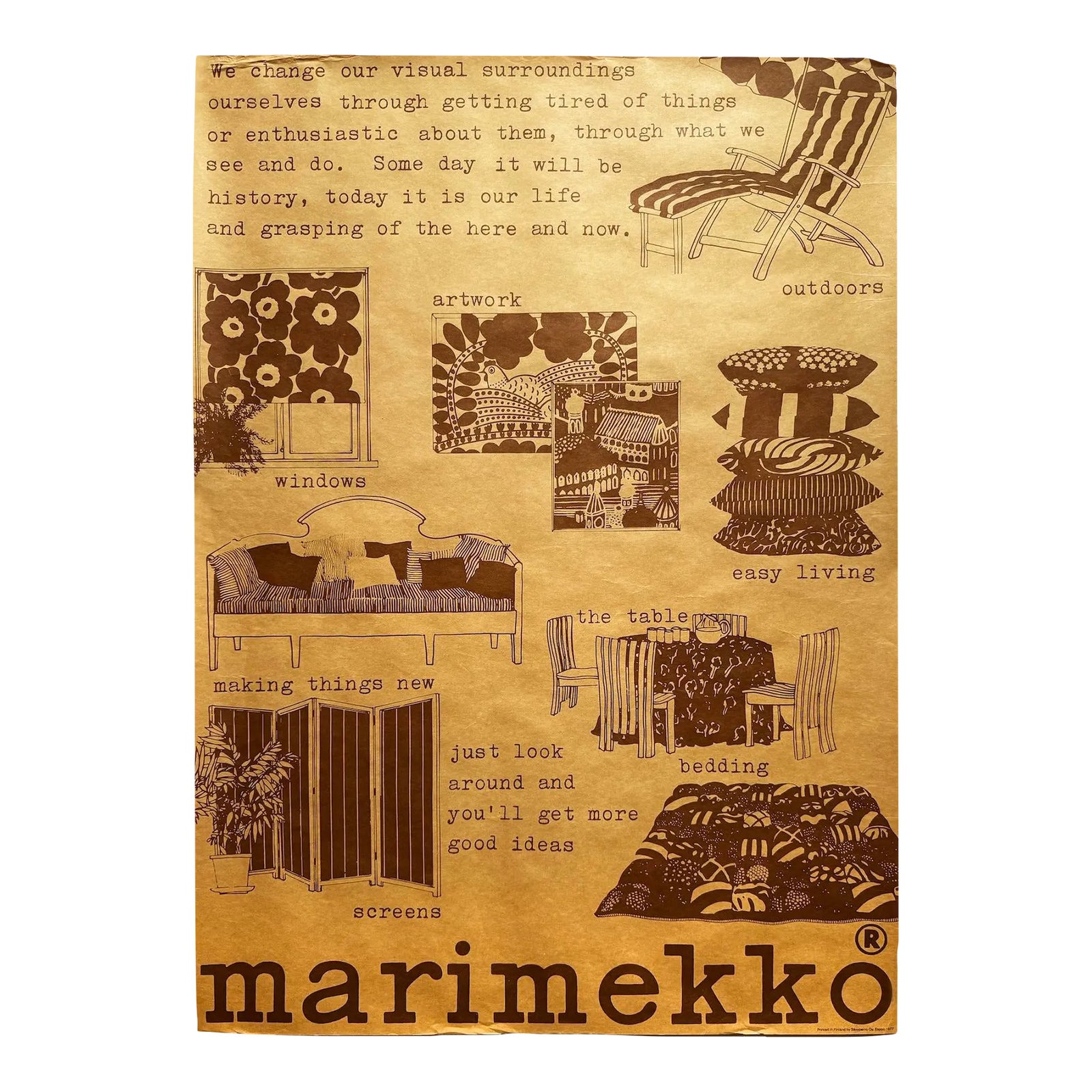 1977 Marimekko Promotional Poster | Chairish