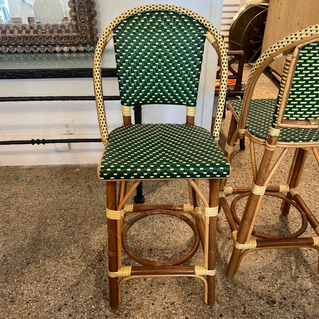 Late 20th Century Maison J Gatti French Versailles Bistro Counter Stools - Set of 2 | Chairish