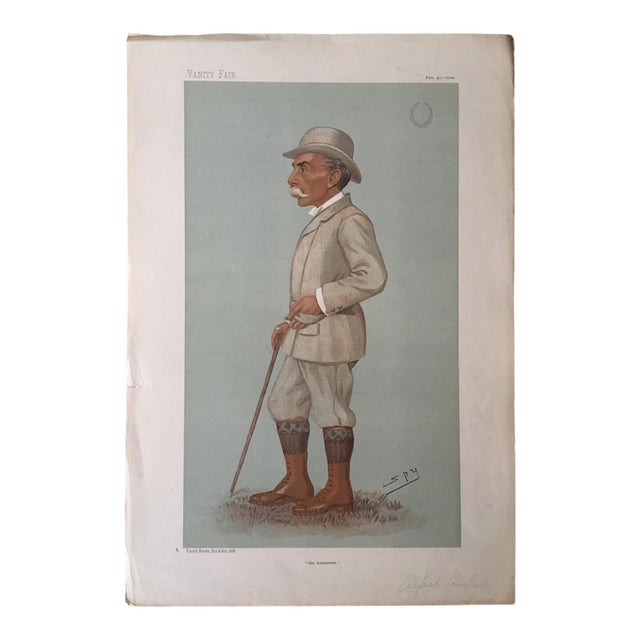Late 19th Century Antique Caricature of Alfred Austin Spy for Vanity ...
