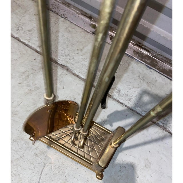 1970s Brass Hollywood Regency Fire Tools Set- 5 Pieces | Chairish