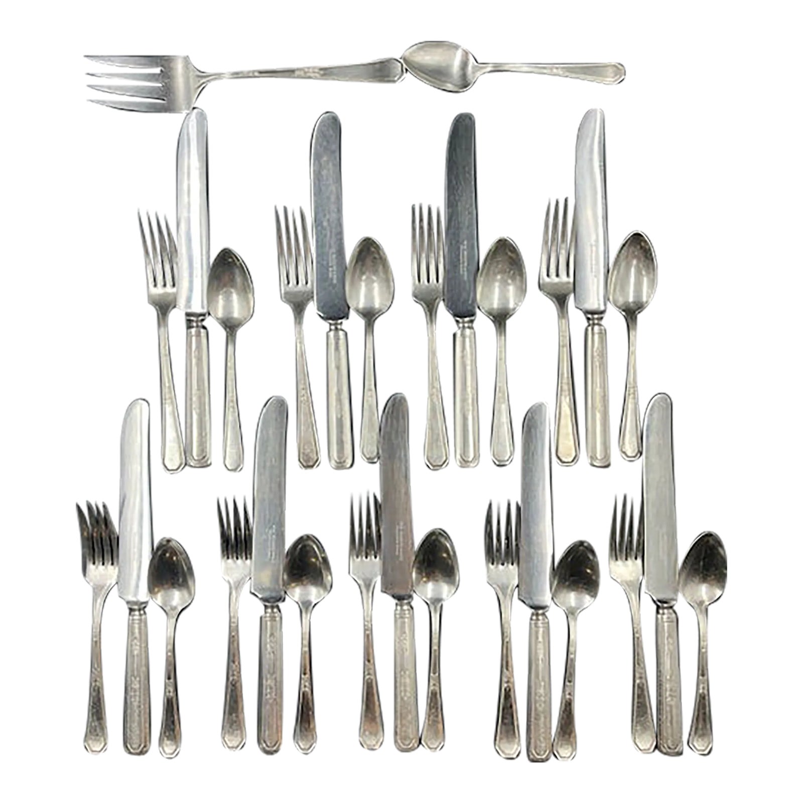 Early 20th Century William Rogers Silverplate Flatware Service for Nine ...
