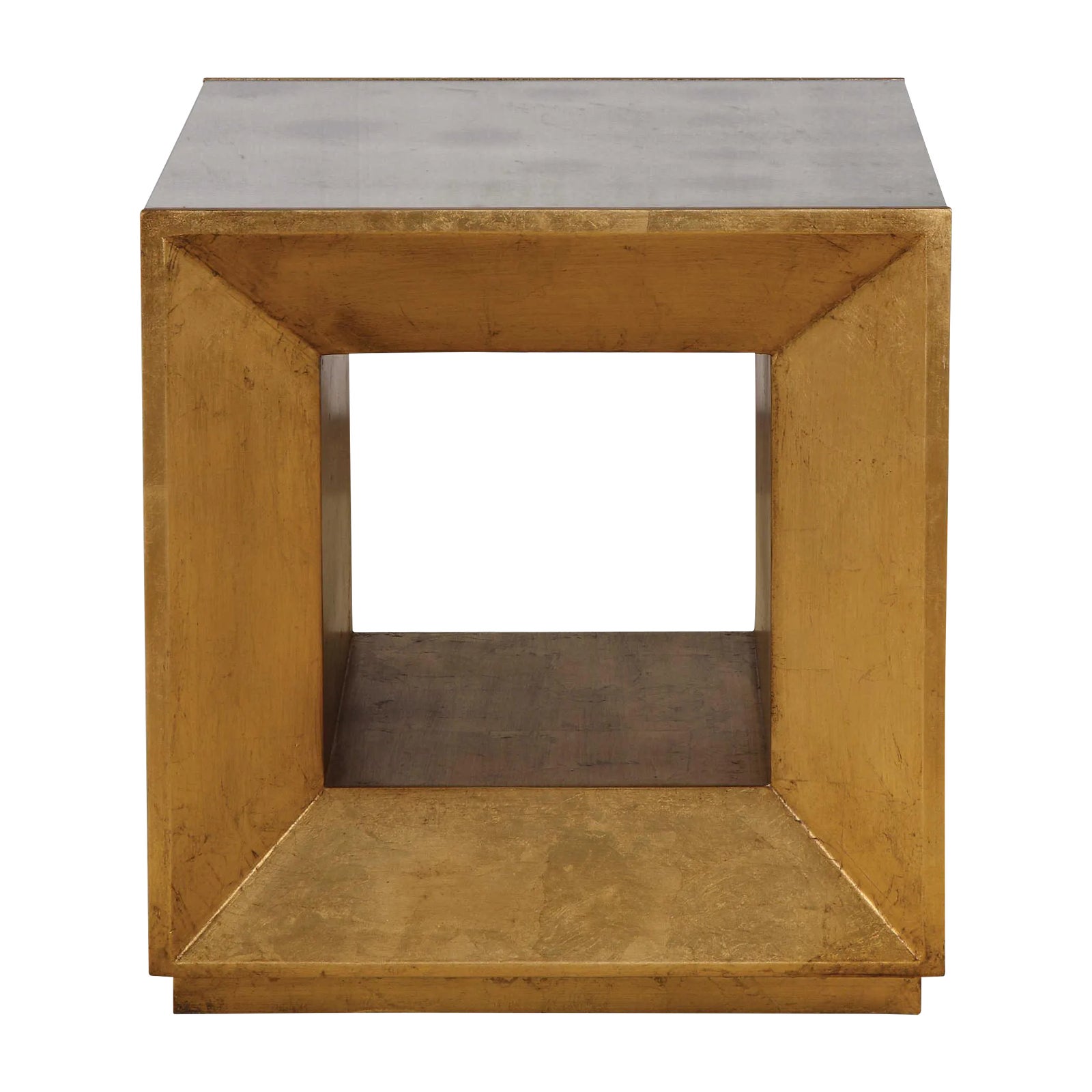 Contemporary Beveled Open Cube Table | Chairish