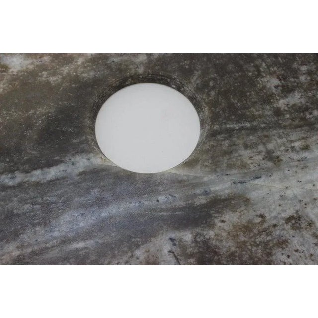 Contemporary Jade Disc Mounted on Stand | Chairish