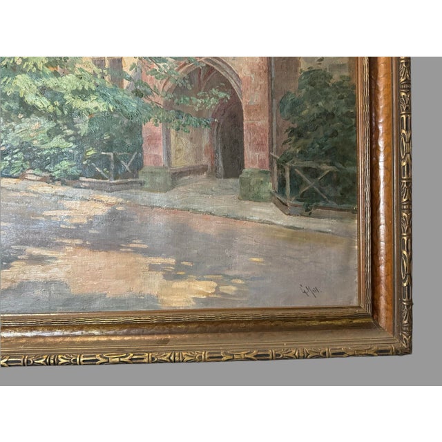 Early 20th Century Antique Impressionistic Landscape Oil Painting ...
