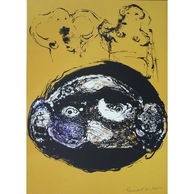1972 Bernard Dufour Signed Original Lithograph L’ecran | Chairish