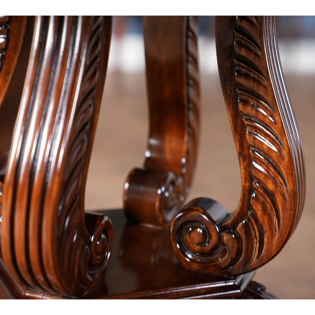 Regency Harp Base Dining Table | Chairish