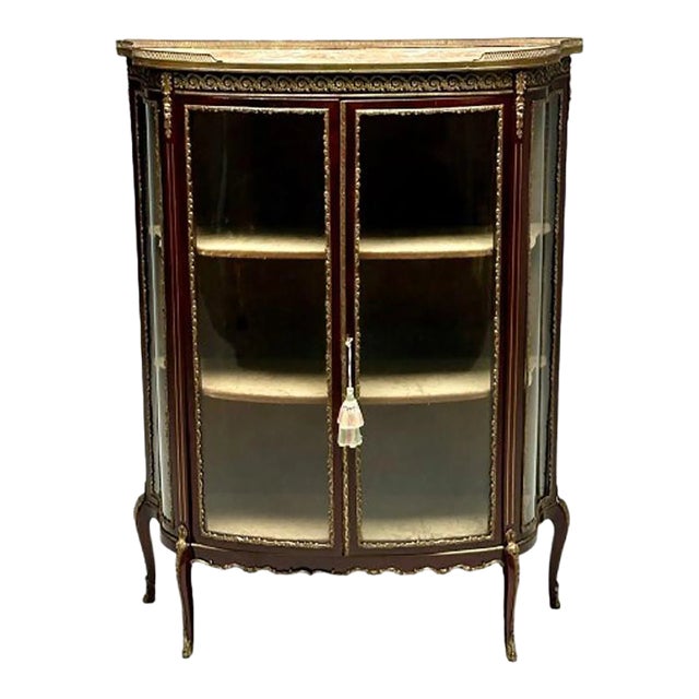 Louis XV Style, Curio Cabinet, Mahogany, Bronze, Glass, France, 1910s ...