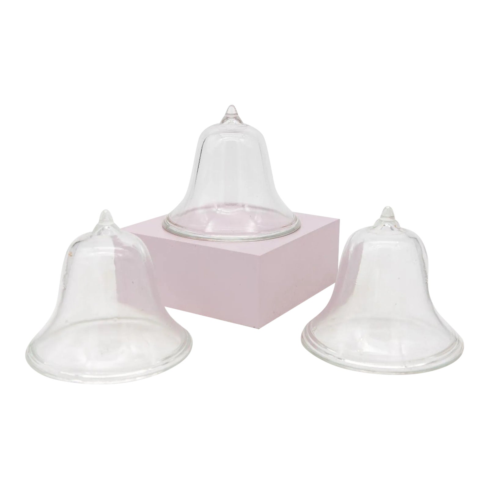 Set of 3 Glass Garden Cloches, English Mid 20th C. | Chairish