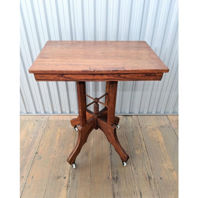 Antique Victorian Wood Parlor Table | Chairish
