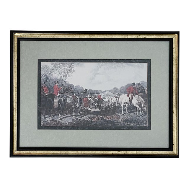 Vintage English Hunting Scene Print | Chairish