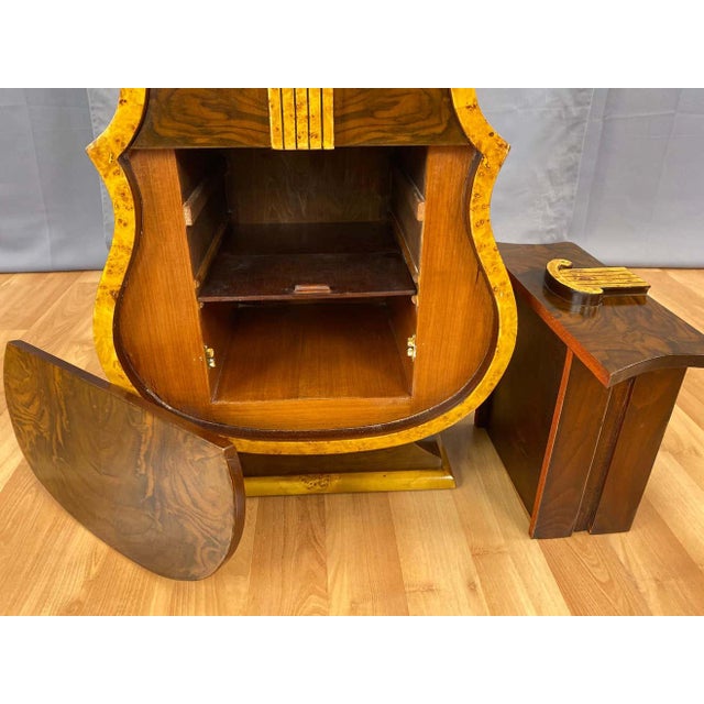 Biedermeier Style Burl-Wood Cello Chest of Drawers W/Hidden Cabinet ...