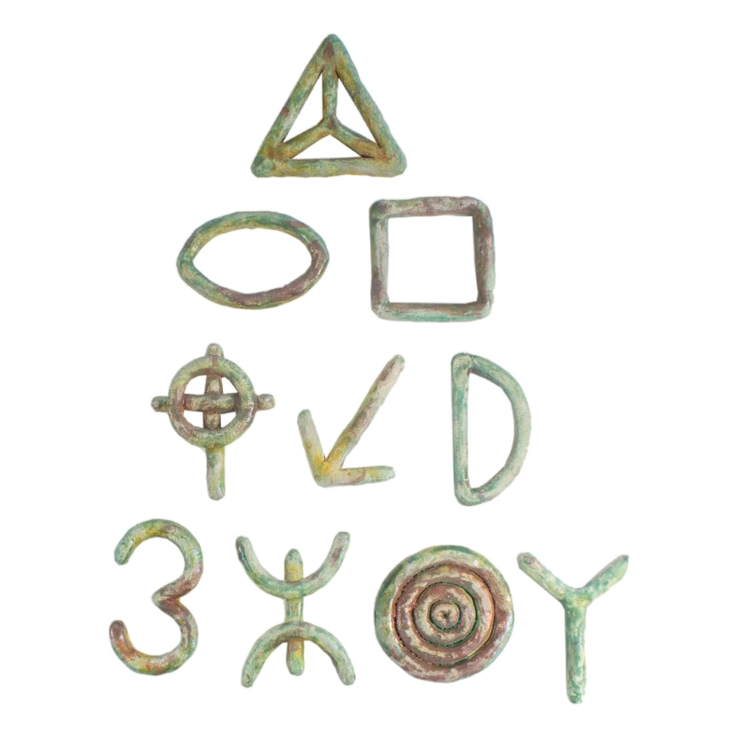 1991 “Essential Equation” Abstract Ceramic Wall Sculptures by Ana ...