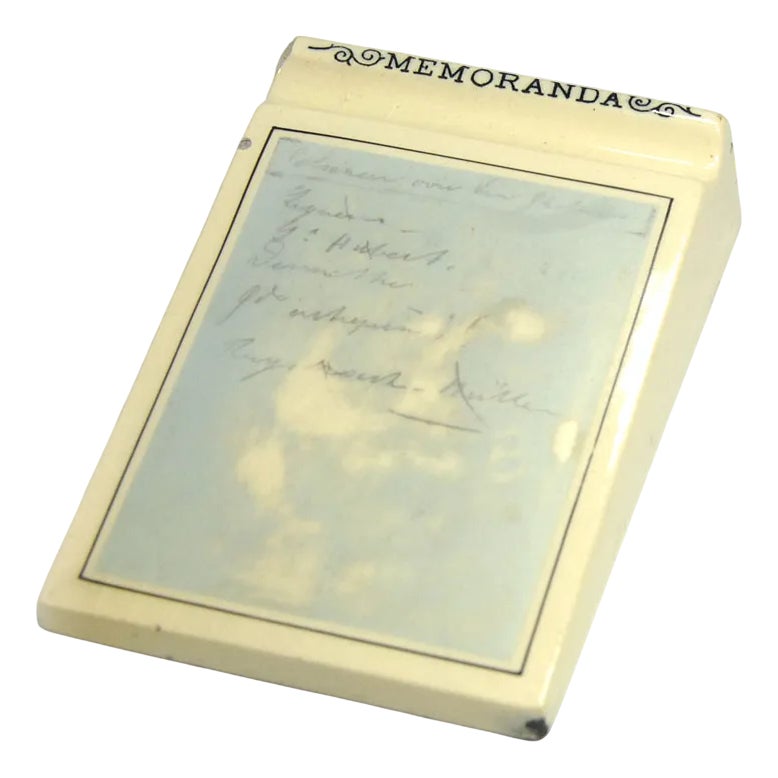 Victorian Desk Porcelain Notebook, 1900s | Chairish