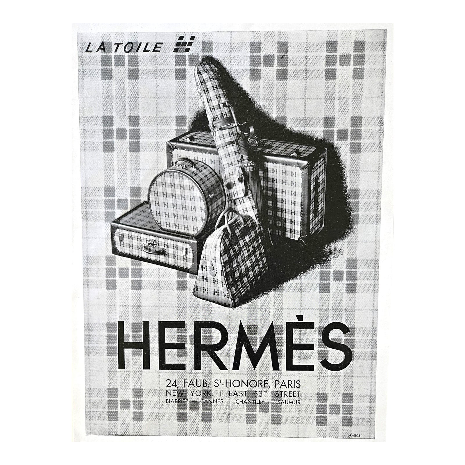 1931 French Hermès Advertisement Print for Luxury Travel Needs, Matted ...