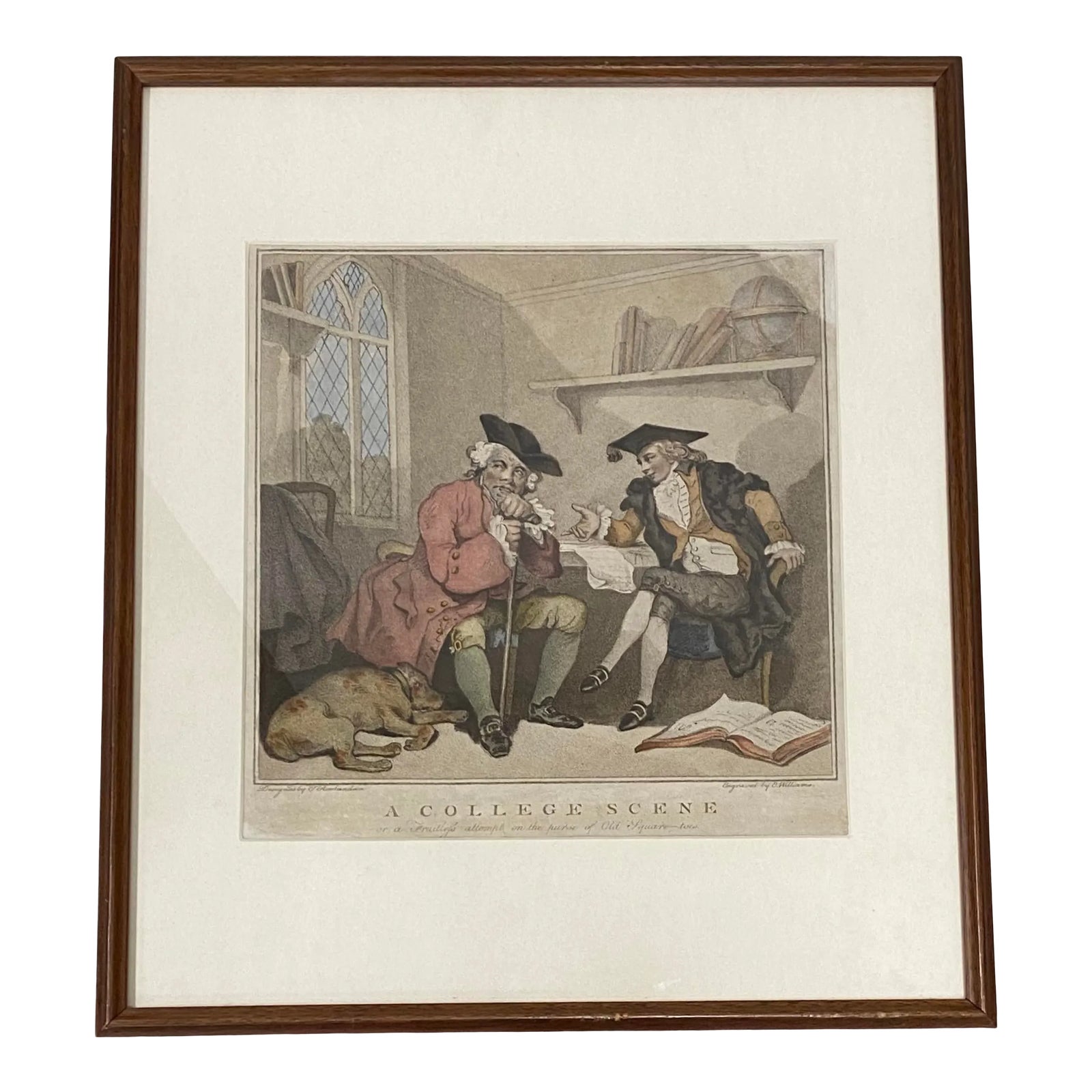 Edward Williams "A College Scene" After Thomas Rowlandson Color ...
