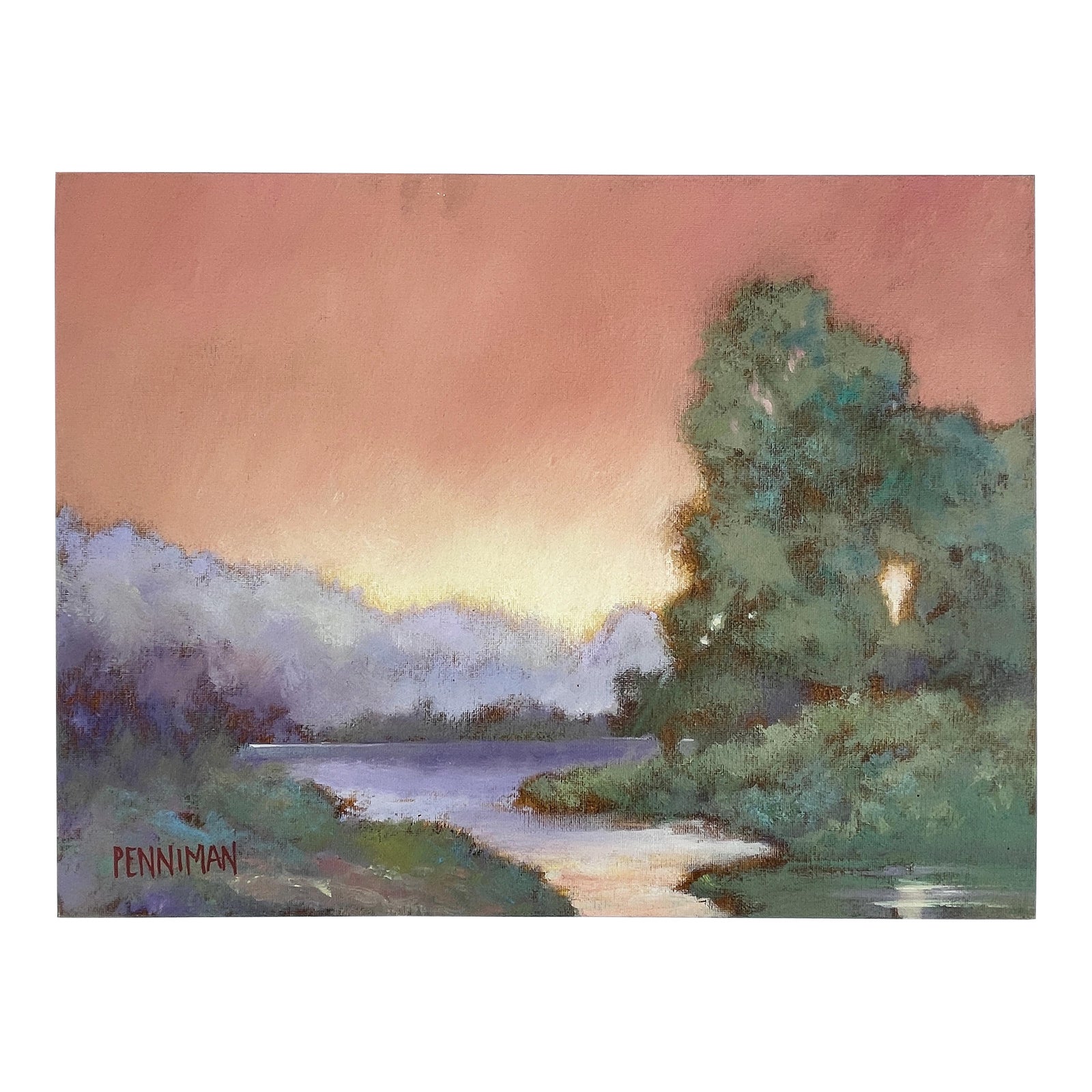 2023 “Copper Sunset” Impressionist Oil on Canvas Panel by Ed Penniman ...