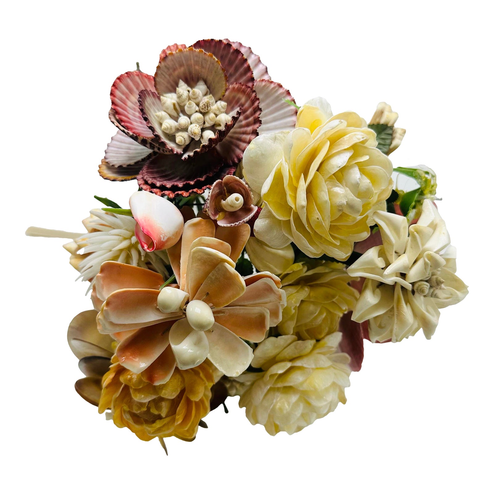 Vintage Shell Art Bouquet | Chairish