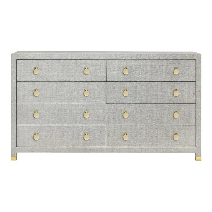 Modern Gray Eight Drawer Dresser | Chairish