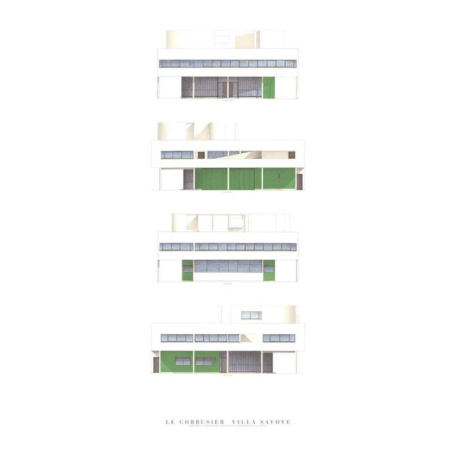 Le Corbusier Villa Savoye, Four Elevations, 2009 | Chairish