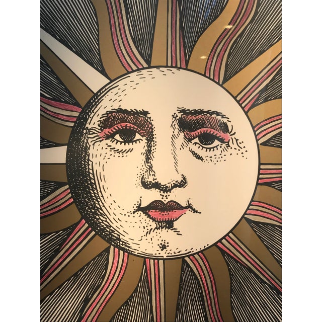 1980s Fornasetti Sole Vl Sun Face Collage, Framed | Chairish