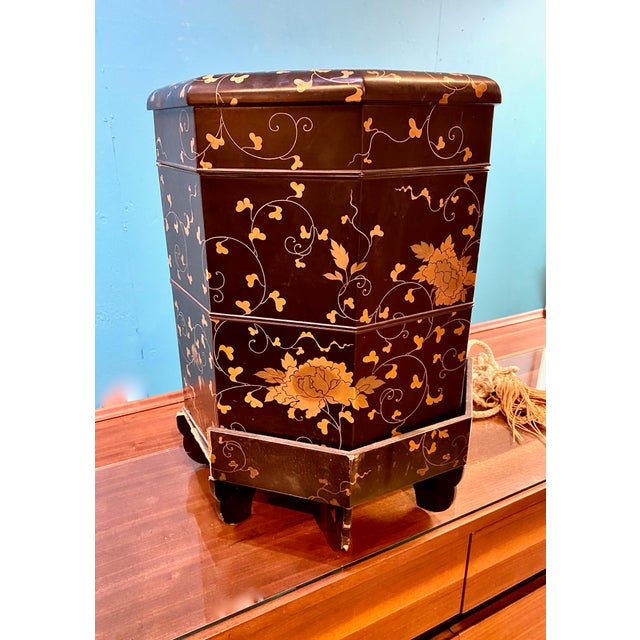 Japanese Lacquer Storage Box | Chairish
