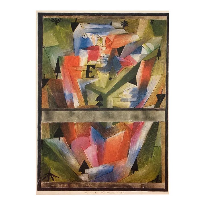 1989 After Paul Klee "Landscape Near E (In Bavaria)", Full-Color Print ...