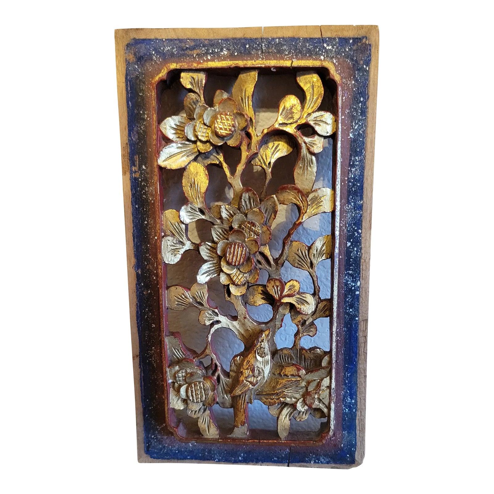Antique Wood Carving Plaque | Chairish