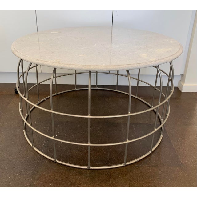 1990s Vintage Marble Top Coffee Table | Chairish