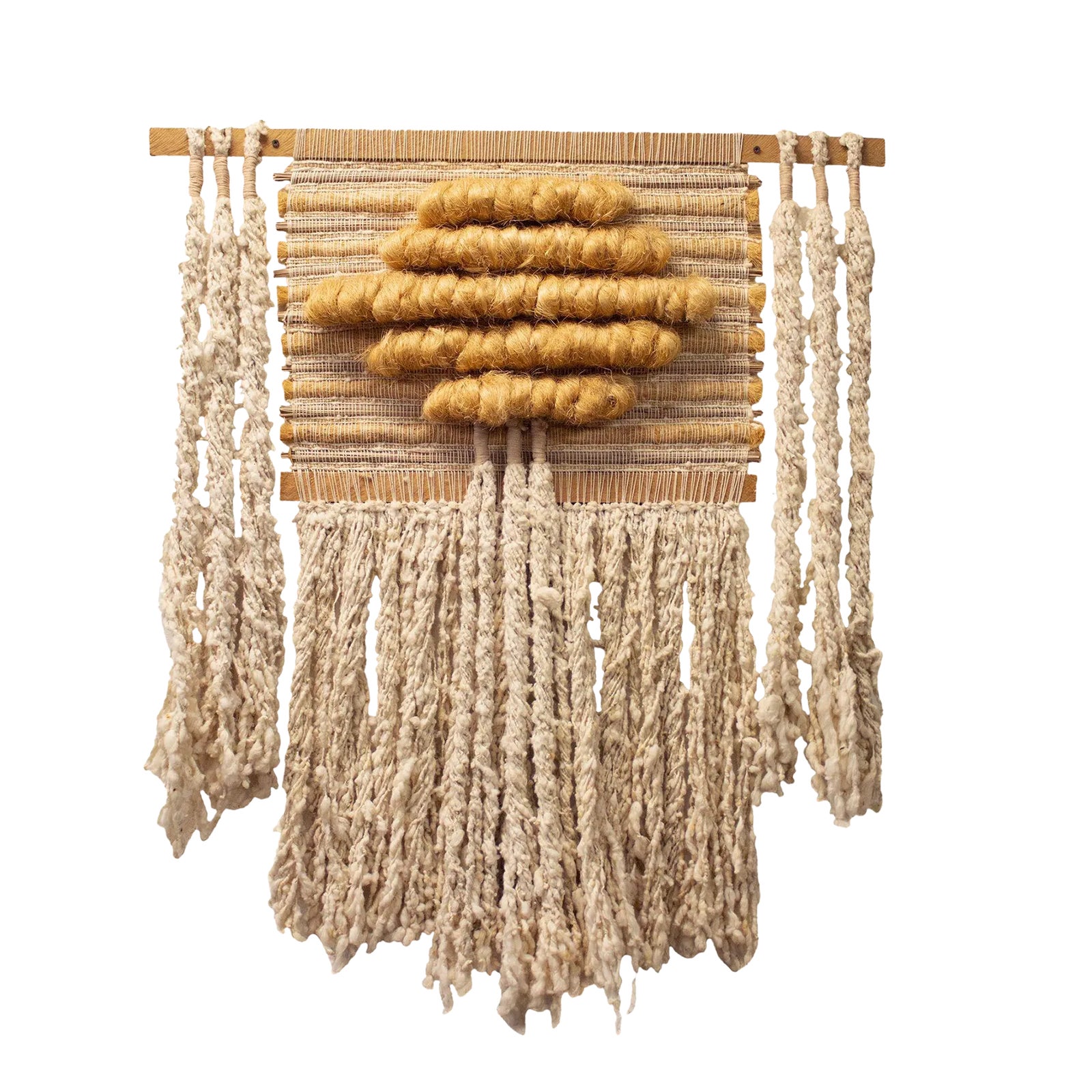 Vintage Fiber Art Wall Hanging | Chairish