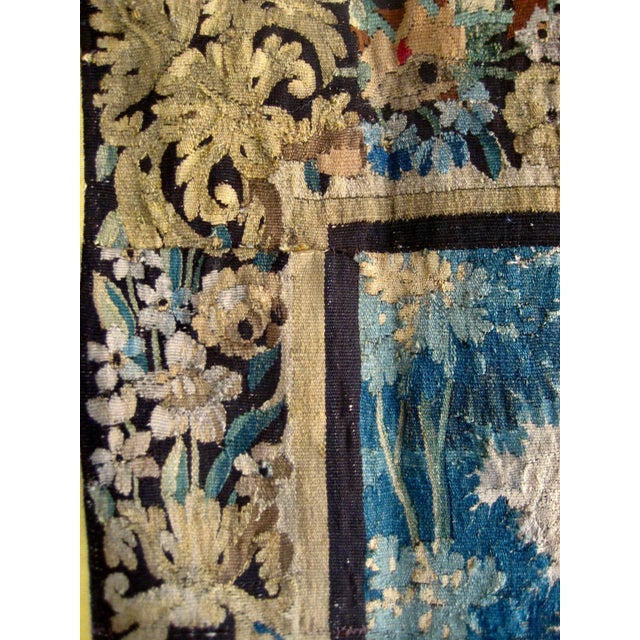 Early 1700s Aubusson Verdure With Rabbits Tapestry | Chairish