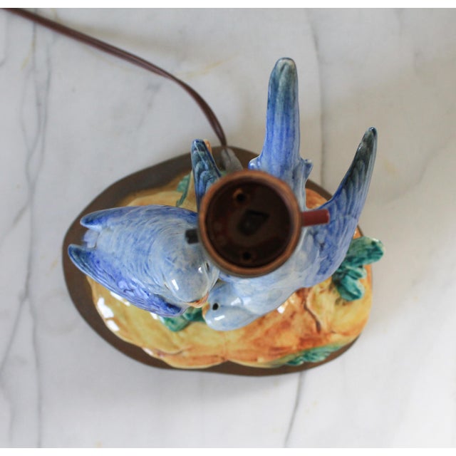 Vintage Stangl Pottery Double Parakeets Table Lamp | Chairish