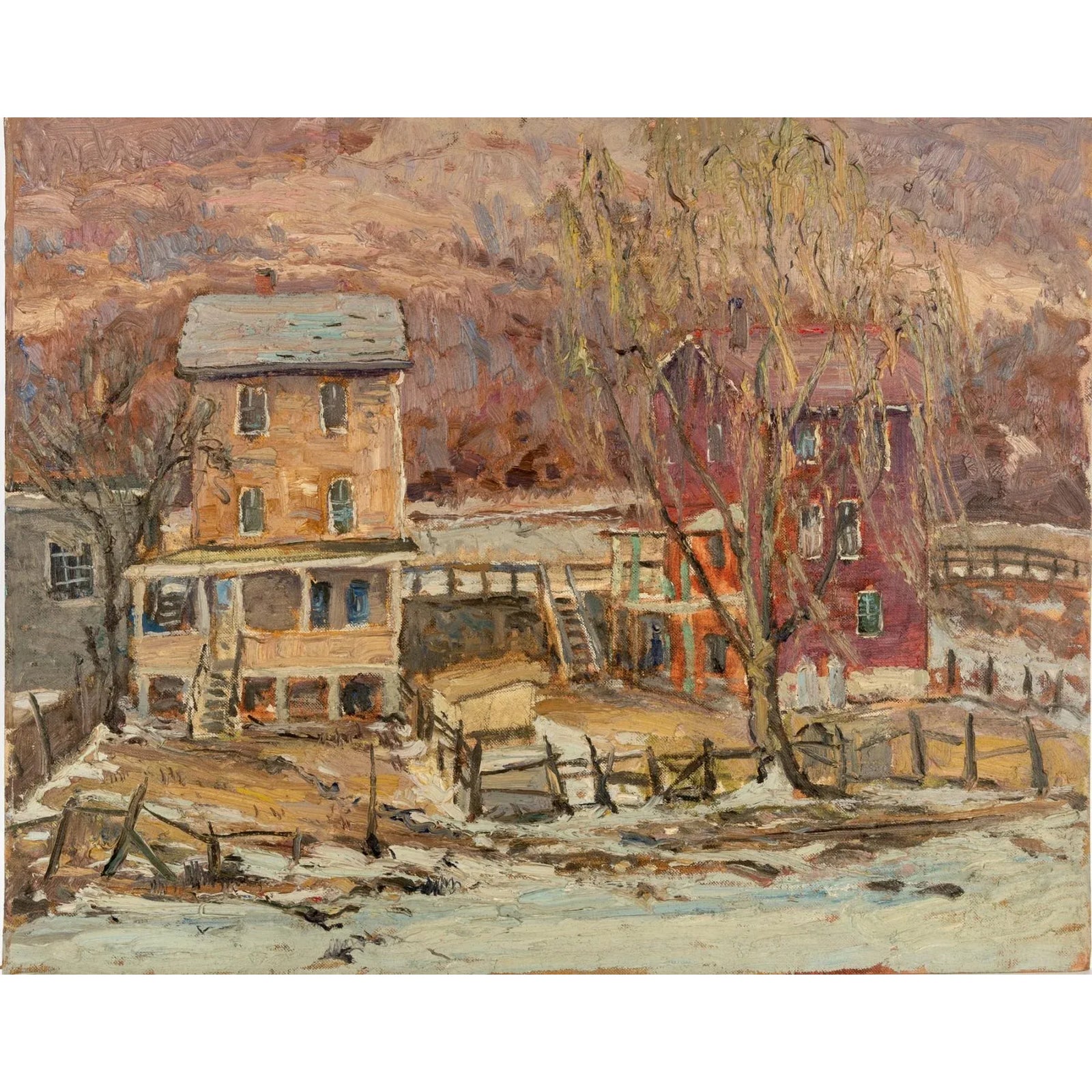 William A. Drake, Oil on Artist's Board - Landscape - Unframed | Chairish