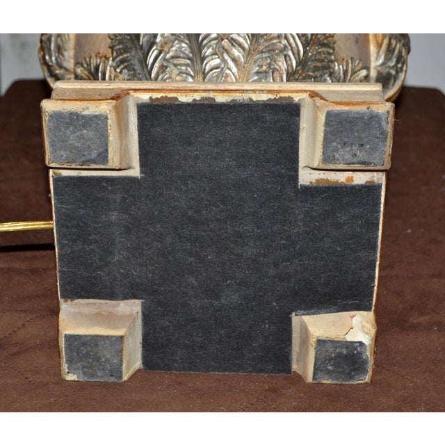 1980s Rembrandt Lighting Hollywood Regency Taupe Gold Silver Ceramic ...