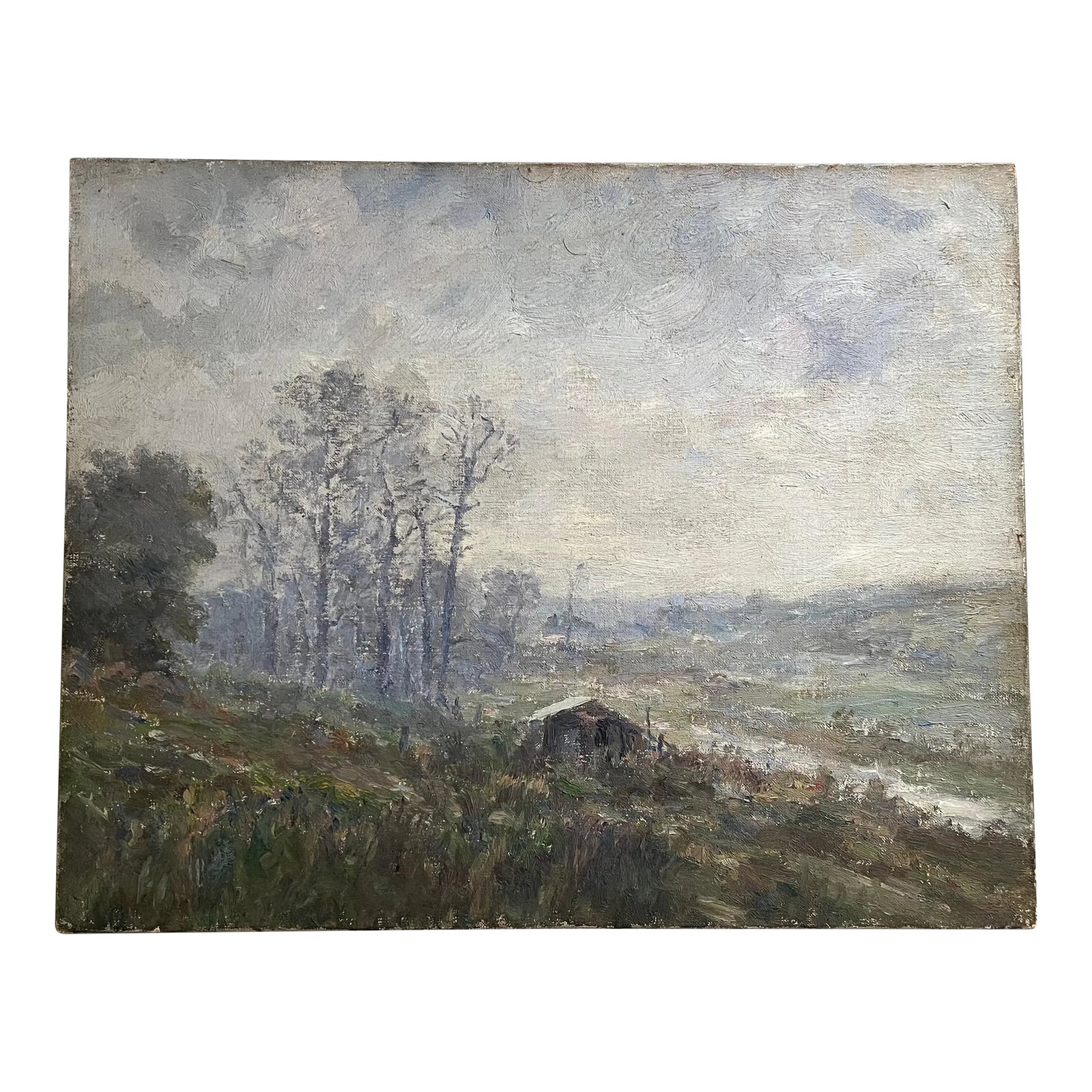 Wells Moses Sawyer (American 1863 - 1960) Oil Painting on Canvas of a ...