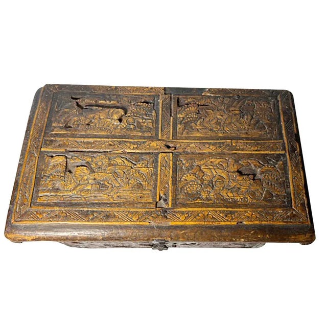 17th Century Spanish Colonial Wood Box | Chairish